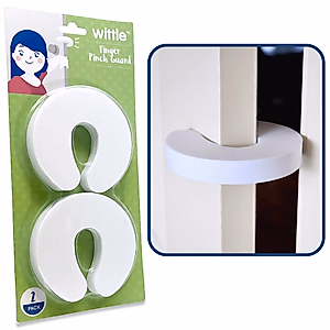 Wittle Finger Pinch Guard - 2pk. Child Proofing Doors Made Easy with Soft Yet Durable Foam Door Stopper. Prevents Finger Pinch Injuries, Slamming Doors, and Baby or Pet from Getting Locked in Room