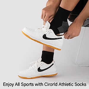 COOVAN Mens Ankle Athletic Socks Quarter Cushion Moisture Wicking Running Sports Work Socks 7 Pairs