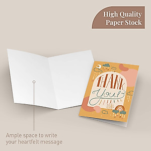 Rileys Baby Shower Thank You Cards Assortment, 50-Count | Hand-Illustrated 5 Designs, Baby Shower Thank You Cards with Envelopes, Thank You Cards Baby Shower Bulk Variety Pack (Nature)