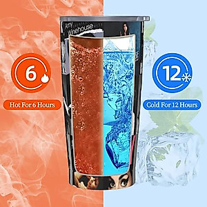 LAZHANG Amy Music Winehouse Stainless Steel Insulated Car Sippy Cup With Lid Travel Mug for Cold Hot 20 oz