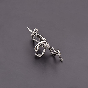 Paialco 925 Sterling Silver Octopus Ear Cuff Earrings