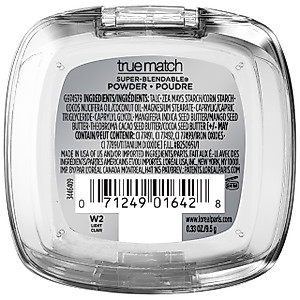L'Oreal Paris True Match Super Blendable Oil Free Foundation Powder, W2 Light, 0.33 oz, Packaging May Vary