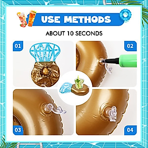 12Pack Ring Inflatable Drink Holder, Drink Floaties Floats Cup for Swimming Pool Drink Holder for Pool Bachelorette Party Float Decorations Accessories for Adults