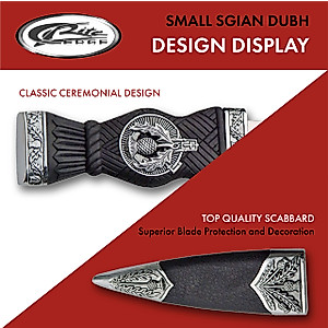 SZCO Supplies 7.25" Small Sgian Dubh Scottish Dirk Knife, Black