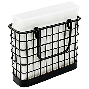 Spectrum Madison Napkin Holder for Storage and Dispensing Napkins, Perfect for Picnics, Cookouts, Kitchen Counters, Dining Room Table