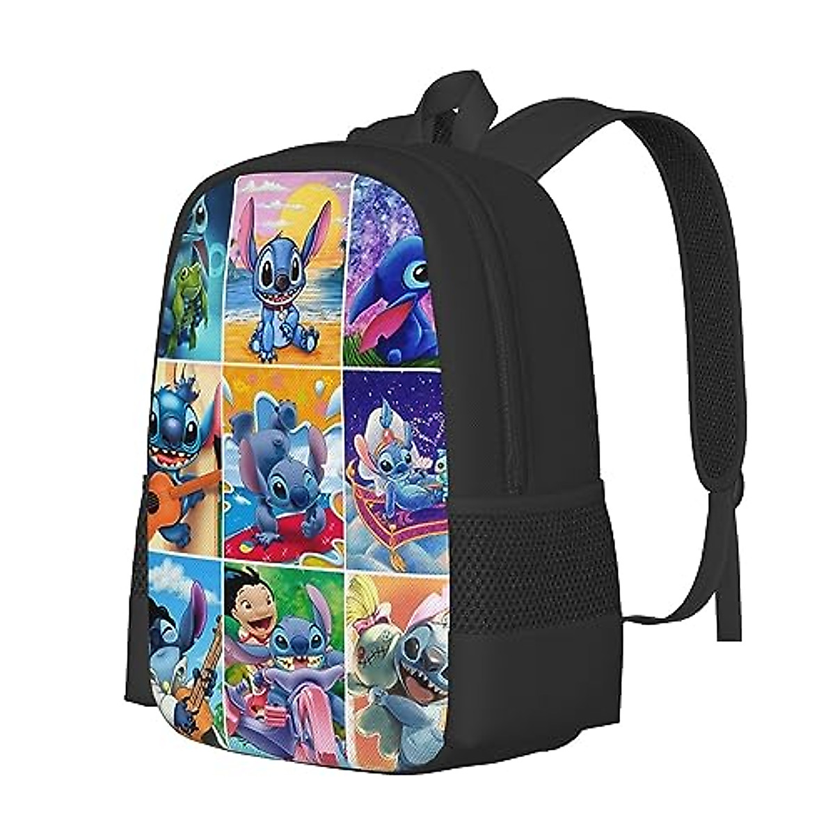 Stitch Cute Backpack Adult Laptop Bag Double Casual Daypack Cartoon Anime Character Classic Basic Lightweight Backpacks Travel Bag Gifts