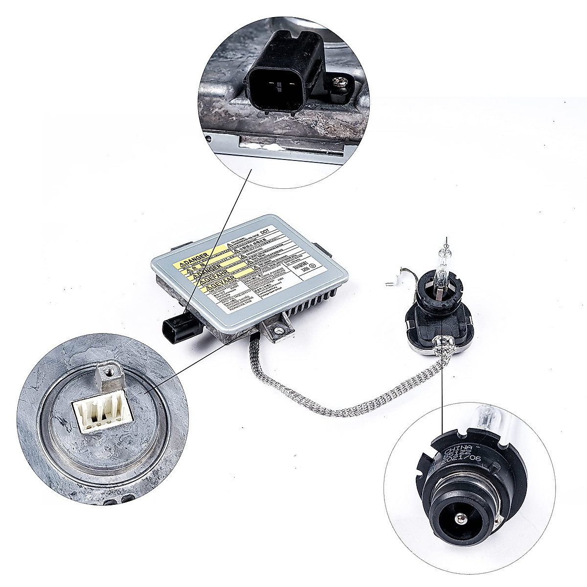 W3T14371 Xenon HID Headlight Ballast Control Unit W/D2S Bulb & Igniter Module Compatible with 02-05 Acura TL/TSX/TL Type-S 04-09 Honda S2000 04-06 Mazda 3