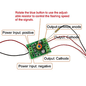 JTD1507RP 1 Set N Scale Railroad Train/Track Crossing Sign 2 Heads LED Made + Circuit Board Flasher-Flashing Red Train Stop on red Signal Lights Decoration and Party