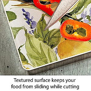 CounterArt Watercolor Lemons 3mm Heat Tolerant Tempered Glass Cutting Board 15” x 12” Manufactured in the USA Dishwasher Safe