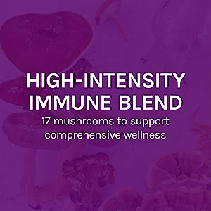 Host Defense, MyCommunity Capsules, Advanced Immune Support, Mushroom Supplement with Lion’s Mane and Reishi, Unflavored, 120