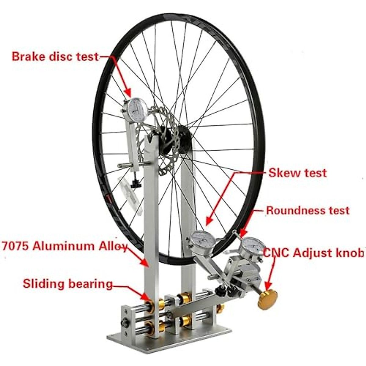 Biking Maintenance Tools Bicycle Wheel Truing Stand, Wheel Tuning Repair Tool Kit, Professional Bike Wheel Repair Truing Bearing Workstands, 10-29" Bicycle Mechanic Repairing Rack