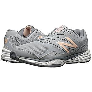 New Balance Women's Casual Comfort 824 Training Cross-Trainer Shoe, Gray/Guava, 9.5 B US