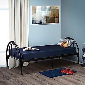 FORTNIGHT BEDDING 6 Inch Foam Mattress with Blue Nylon Cover Made in USA (Twin XL)