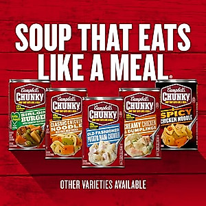 Campbell’s Chunky Healthy Request Soup, Sirloin Burger with Country Vegetable Beef Soup, 18.8 oz Can