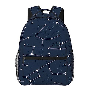OUSIKA Glow In The Dark Print Casual Backpack For Men Women Lightweight Water Resistant Travel Daypack Laptop Bag
