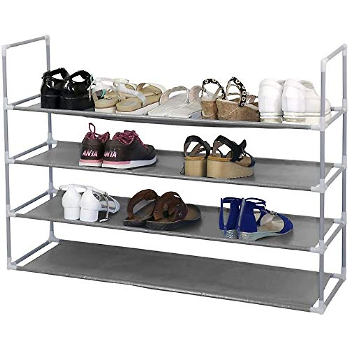 50 Pair Free Standing 10 Tier Shoe Tower Rack Storage Organizer