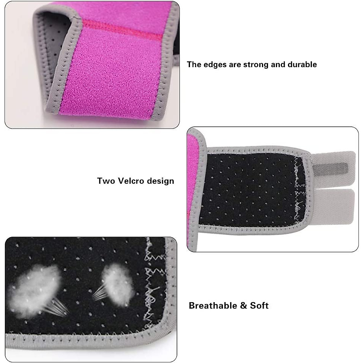 ONTYZZ 1 Pair Kids Ankle Brace Ankle Compression Sleeve Adjustable Ankle Support Brace for Football Basketball Dancing Pink/M