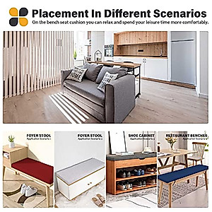 ROFIELTY Custom Bench Cushion for Bench Seat Cushion Window Seat Cushions Indoor Bench Cushions for Indoor Furniture Bench Pads Bench Pillow (Light Brown,31x12x3inch)