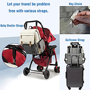 Cinkerr Diaper Bag Backpack for Mom, Large Backpack for Baby Boys/Girls, Portable Travel Mommy Bag with 3 Insulated Pockets, Baby Shower Gifts, Baby Registry Search Essentials for New Dads/Moms