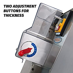 Hakka Pizza Dough Roller Sheeter - Professional Grade with Adjustable Thickness and Size, 370W, 110V