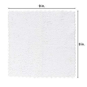 Arkwright Microfiber Makeup Remover Cloths - Reusable Makeup Towel in a Tissue Box Dispenser, 25 Facial Cleansing Towels for Bathroom, 9 x 9 in, White