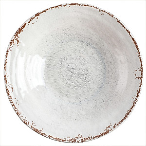 Gibson Home Mauna Melamine 3 Piece 14" Salad Bowl W/2 Servers – Ice White