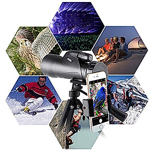 Gosky Monocular Telescope, 12x50 ED Glass Monocular for Adult, Ultra HD Multi with High Powerful Coated, BAK4 Prism & Waterproof Suitable for Bird Watching Hunting Camping Wildlife -1250ED