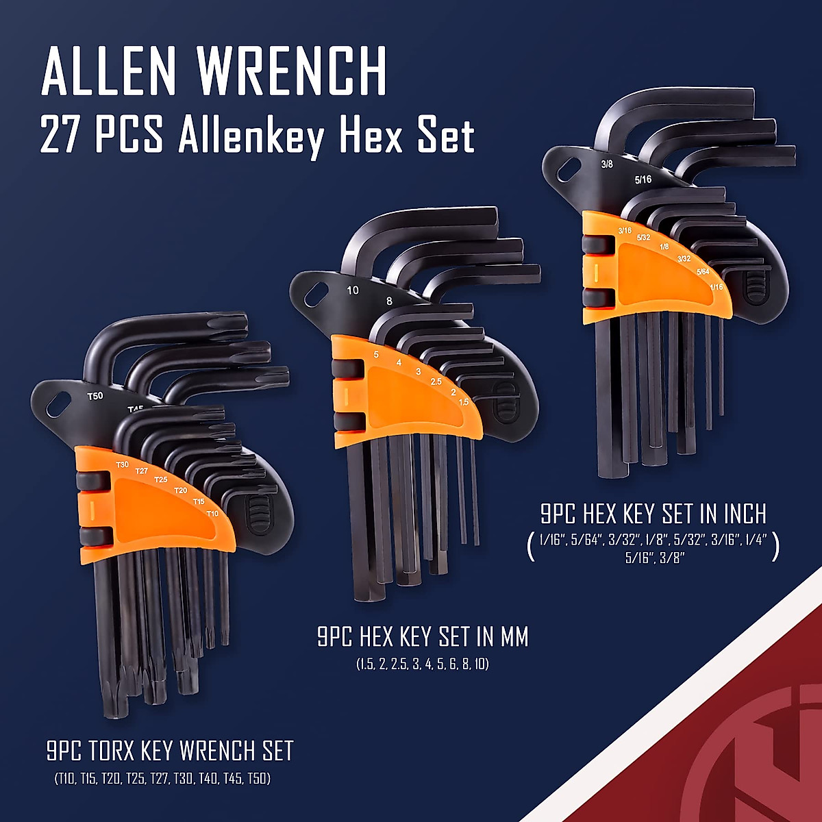 KNINE OUTDOORS Screwdriver Set Repair Kit Maintenance Tools with File Set, Hex Key Set, Ergonomical Designed T-BAR Ratcheting Wrench Rubber Mallet Bits Wrenches Adapters Pin Punches, 138 Set