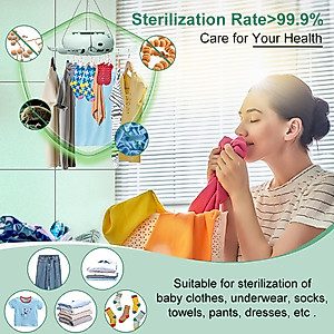 Portable Clothes Dryer Electric Multifunctional Clothe Dryer Heated Foldable Drying Rack Airer with Timer UV Sterilization Compact Clothes Dryer Machine for Apartments RV Travel