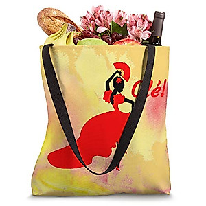 Flamenco Dancer Spanish Dancing Red Dress Tote Bag