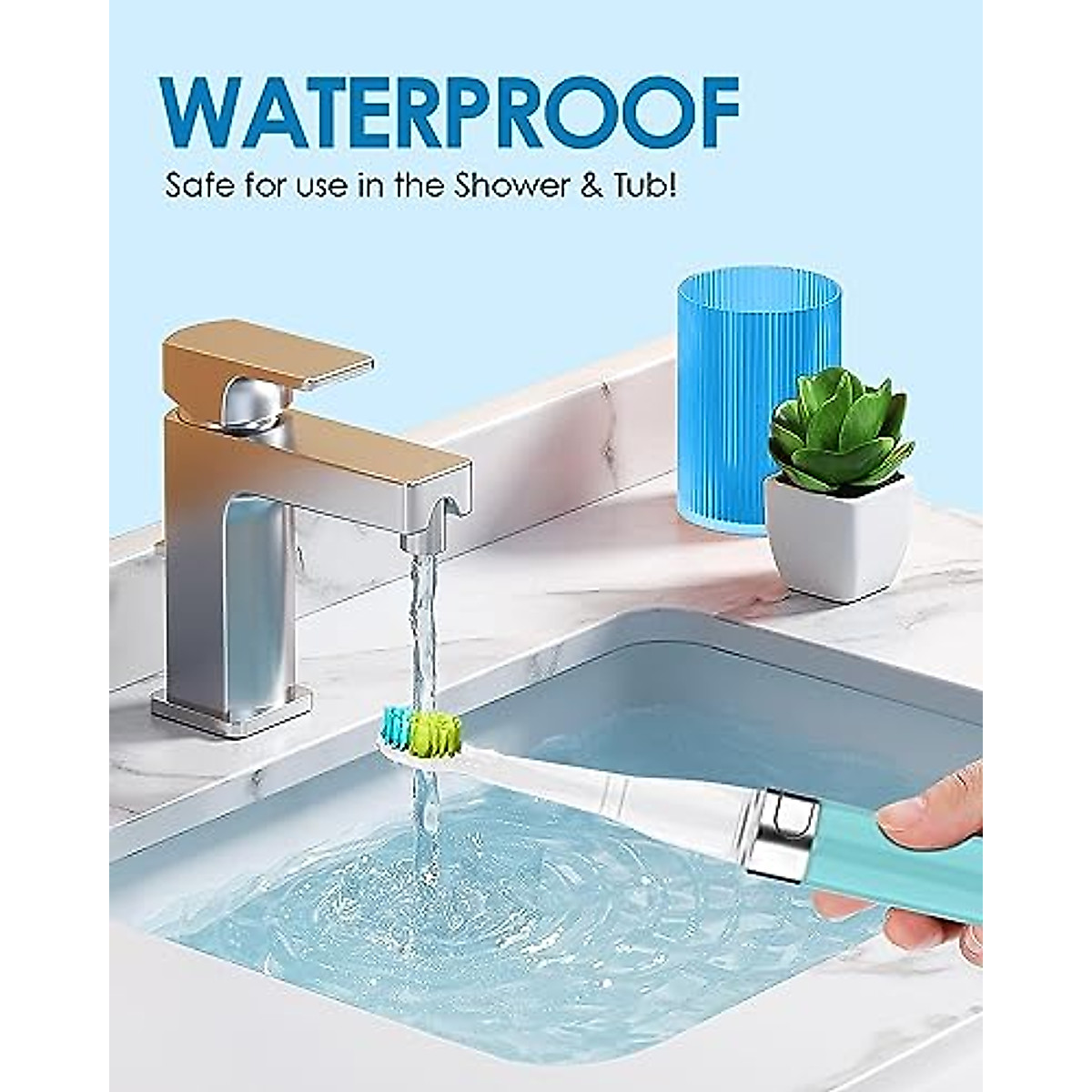 Voom Sonic Go 1 Series Travel Electric Toothbrush | Travel Toothbrushes - Battery Operated Toothbrush for Adults & Kids, Dentist Recommended Toothbrush, Portable w/ 2 Minute Timer