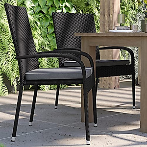 Flash Furniture All- Weather Polyester Fabric Patio Chair Cushion, 1 Pack, Gray