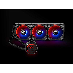 Thermaltake Floe DX 360mm, Dual Ring LED, 16.8 Million Color Software Enabled (TT RGB Plus/Alexa/Razer Chroma), AMD (AM5/AM4)/Intel (LGA 2066/1200), AIO CPU Liquid Cooler CL-W256-PL12SW-B