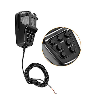 MOTLTECH 100W 12V 7 Tone Sound Car Siren Speaker Mic PA System Emergency Sound Amplifier