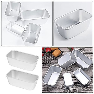 MAXBUS 2pcs Stainless Steel Loaf Tin Oval Shaped Non- Stick Bread Pan Bread Toast Mould Toast Brownie Mold Baking Tools Kitchen Dining Bar Supplies