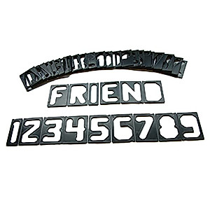 Milescraft 2201 Horizontal Character Template Set 2.5in (41 piece) Router Template set for Sign Making