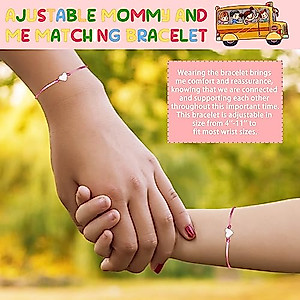 Back To School Gifts, First Day Of School Bracelet, Back To School Gifts For Kids 1/2/3/4 Grade, Mommy And Me Bracelets Gift, First Day Of Kindergarten, Kindergarten Bracelet Mommy And Me( Pink Heart)
