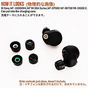 Memory Foam Eartips Replacement for Sony WF-1000XM4 WF-SP900 WF-XB700 WI-1000X Earbuds EarTips Earpad (1000XM4 Tips SML)