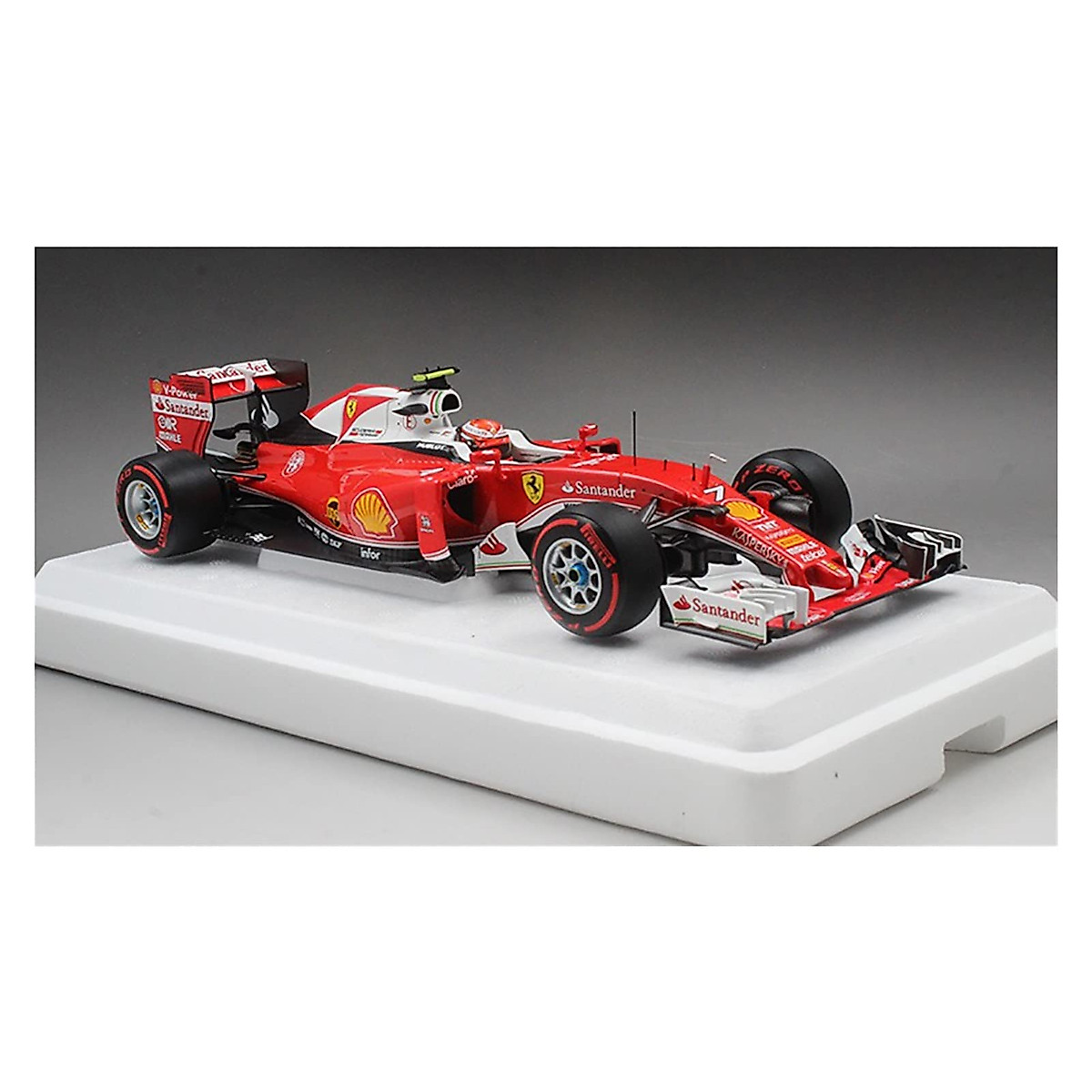 QCHIAN Die-cast Alloy car Model for F1 Formula One BBR 1: 18 Ferrari Kimi Raikkonen 2016 SF16-H Vettel 5# for Friends and Family (Color : C)