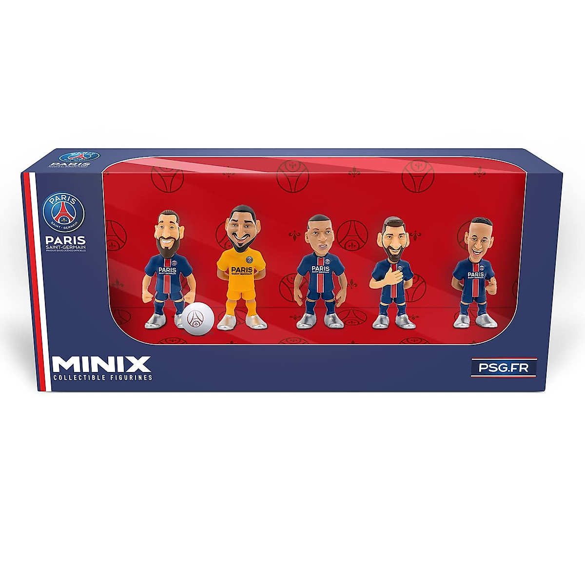 MINIX Figure 7 Cms Pack of 5 (Branches, Neymar, Messi, Mbappé, Donnaruma) from PSG