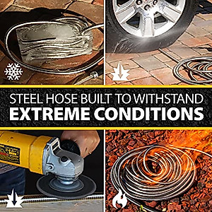 Bionic Steel 25 Foot Garden Hose 304 Stainless Steel Metal Hose – Super Tough & Flexible Water Hose, Lightweight, Crush Resistant Aluminum Fittings, Kink & Tangle Free, Rust Proof, Easy to Use & Store