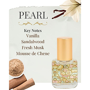 Pearl Organic Perfume Oil Extract Roll-On by Sage- 1/4 oz, Vegan & Cruelty-Free, Subtle Scent, Vanilla, Sandalwood, Musk