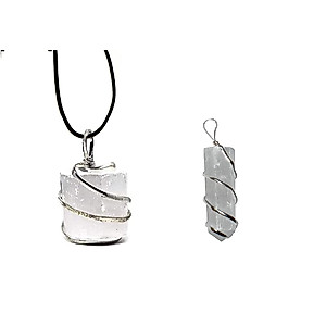 Arts Of India Raw Selenite Crystal Pendant Necklace Pack of 2