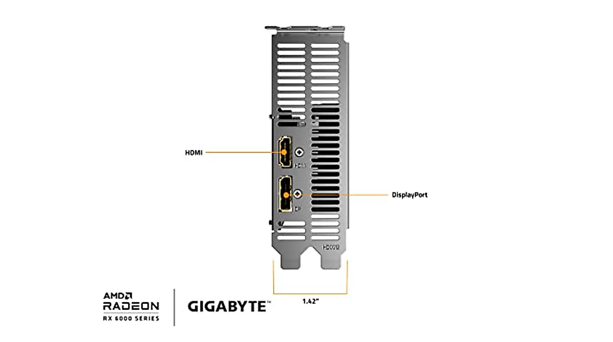 Gigabyte Radeon RX 6400 Low Profile 4G Graphics Card - Powerful Gaming