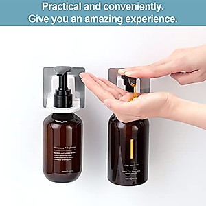 TIDYKITC Shower Gel Bottle Rack Hook, Shampoo Holder for Shower Wall, Liquid Soap Hanger Self Adhesive Wall Mounted, 4 Pack,1 More Sticker