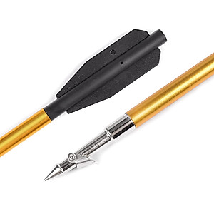 NIKA ARCHERY Fishing Bolts with Harpoon Steel Point Aluminum Shaft for 50-130 Pounds Crossbow Fish Hunting, 6pcs