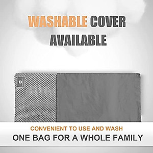 UNCN Wide Microwave Heating pad with Washable Cover 9 * 15" Microwavable Hot Pad for Neck Shoulder, Cramps, Back Cordless Warm Compress Weighted Moist Heat Pack for Aches, Unscented