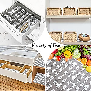 Cabinet Liners Non Slip 17.5 Inch Wide X 20 Ft Non Adhesive Shelf Liners Waterproof Cabinet Drawer Liner Thicken Refrigerator Shelf Liner for Wire Shelf Pantry Bathroom