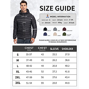 Pioneer Camp Mens Lightweight Packable Puffer Jacket Hooded Insulated Thermal Puffy Winter Jackets for Running Travel