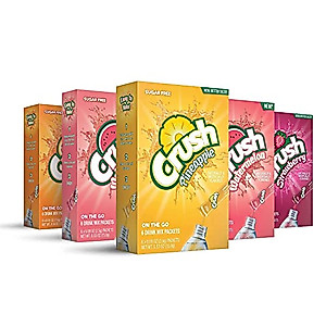 Crush- Powder Drink Mix - Sugar Free & Delicious (Summer Variety, 30 Sticks)